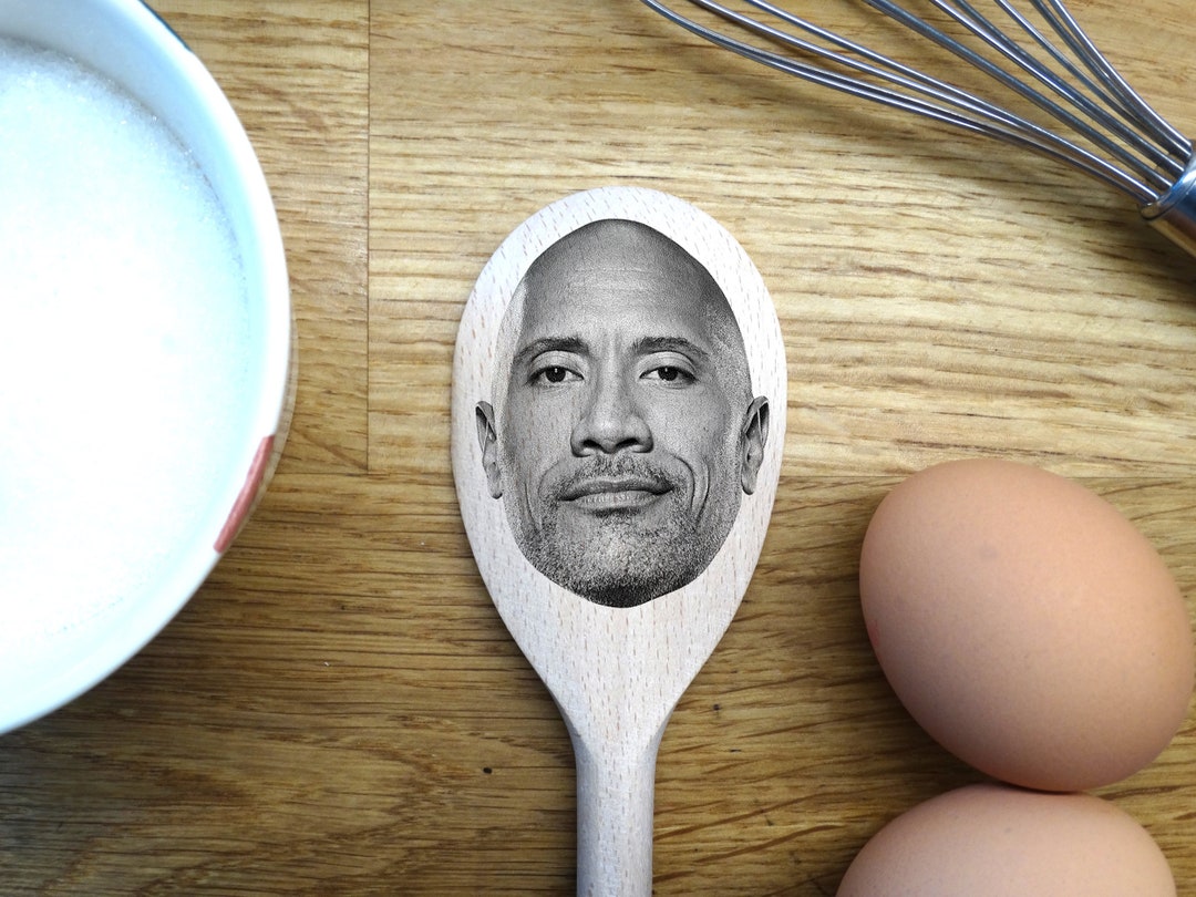 Dwayne Johnson's Face the Rock Engraved on a Wooden - Etsy