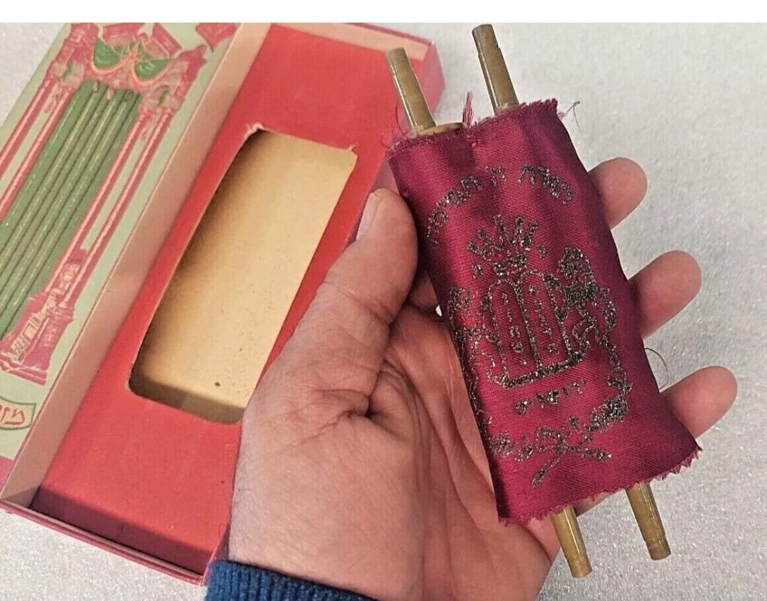 OLD 50's Sefer Torah Scroll Jewish Judaica Hebrew Jerusalem Israel in ...