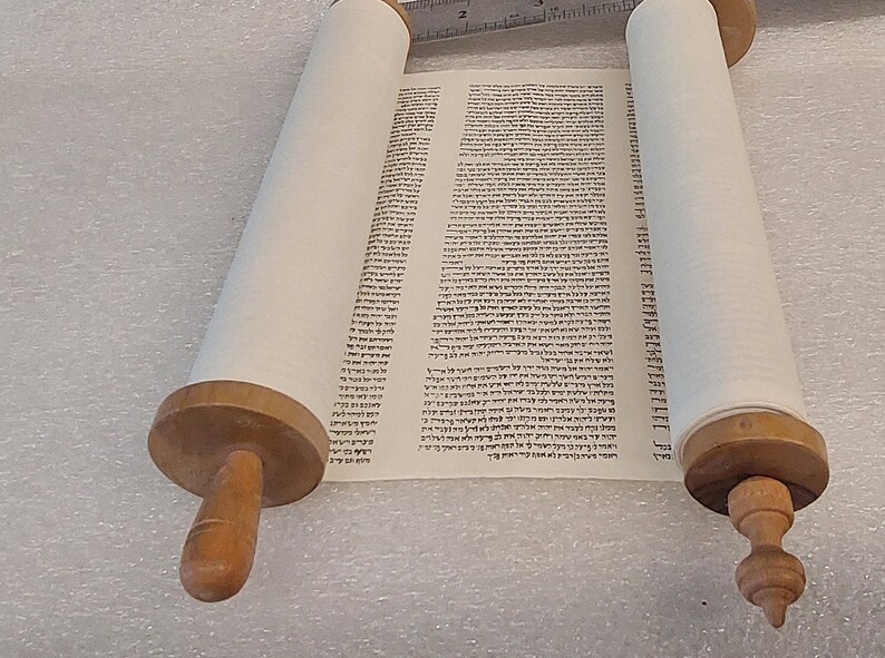 Vtg Israel Sefer TORAH Scroll Miniature BIBLE Hebrew Jewish Judaica 50 ...