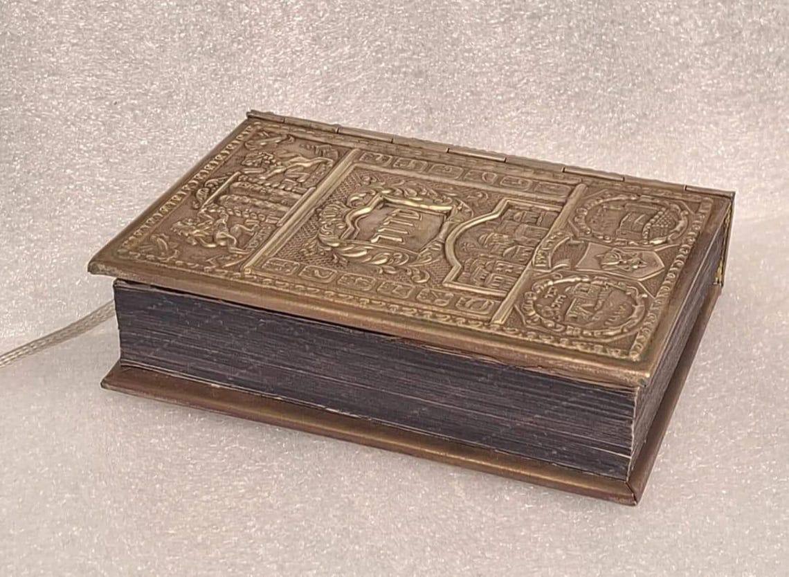 Old Israel 50'S-60'S Brass Cover Sidur SIDDUR 12 TRIBES JERUSALEM ...