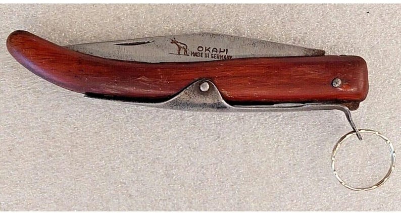 Vintage OKAPI FOLDING Pocket Knife Ring-lock Made in Germany - Etsy