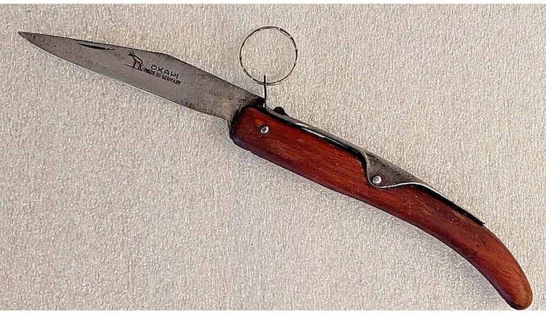 Vintage OKAPI FOLDING Pocket Knife Ring-lock Made in Germany - Etsy