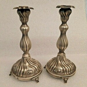 Hazorfim Silver Candlesticks - Etsy
