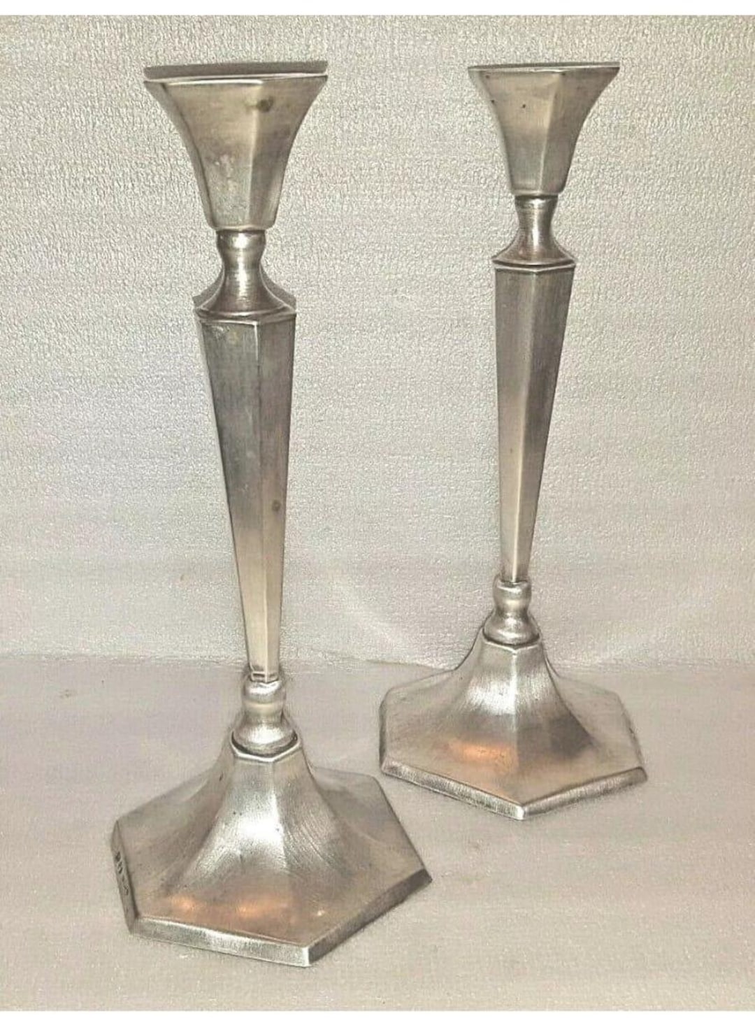 Jewish Judaica 50's CANDLESTICKS BY HAZORFIM Silver 800 Israel 212gr ...