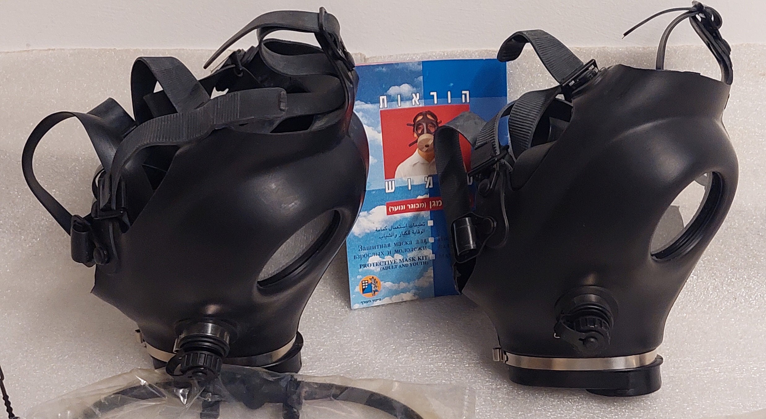 NEW Israeli Israel Lot of 2 Idf GAS MASK Large Size No 1 Adult and ...