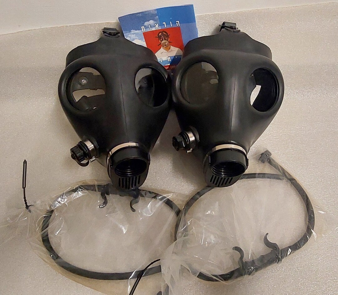 NEW Israeli Israel Lot of 2 Idf GAS MASK Large Size No 1 Adult and ...