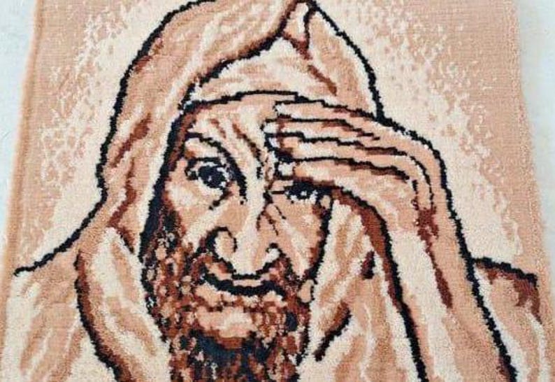 Jewish Judaica Vintag Rare REBBI RABBI Rebbe Baba Sali Tapestry Rug for ...