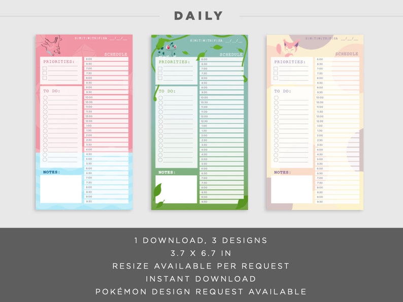 Pokemon Digital Planner Pokemon Printable Undated Digital Pokemon ...