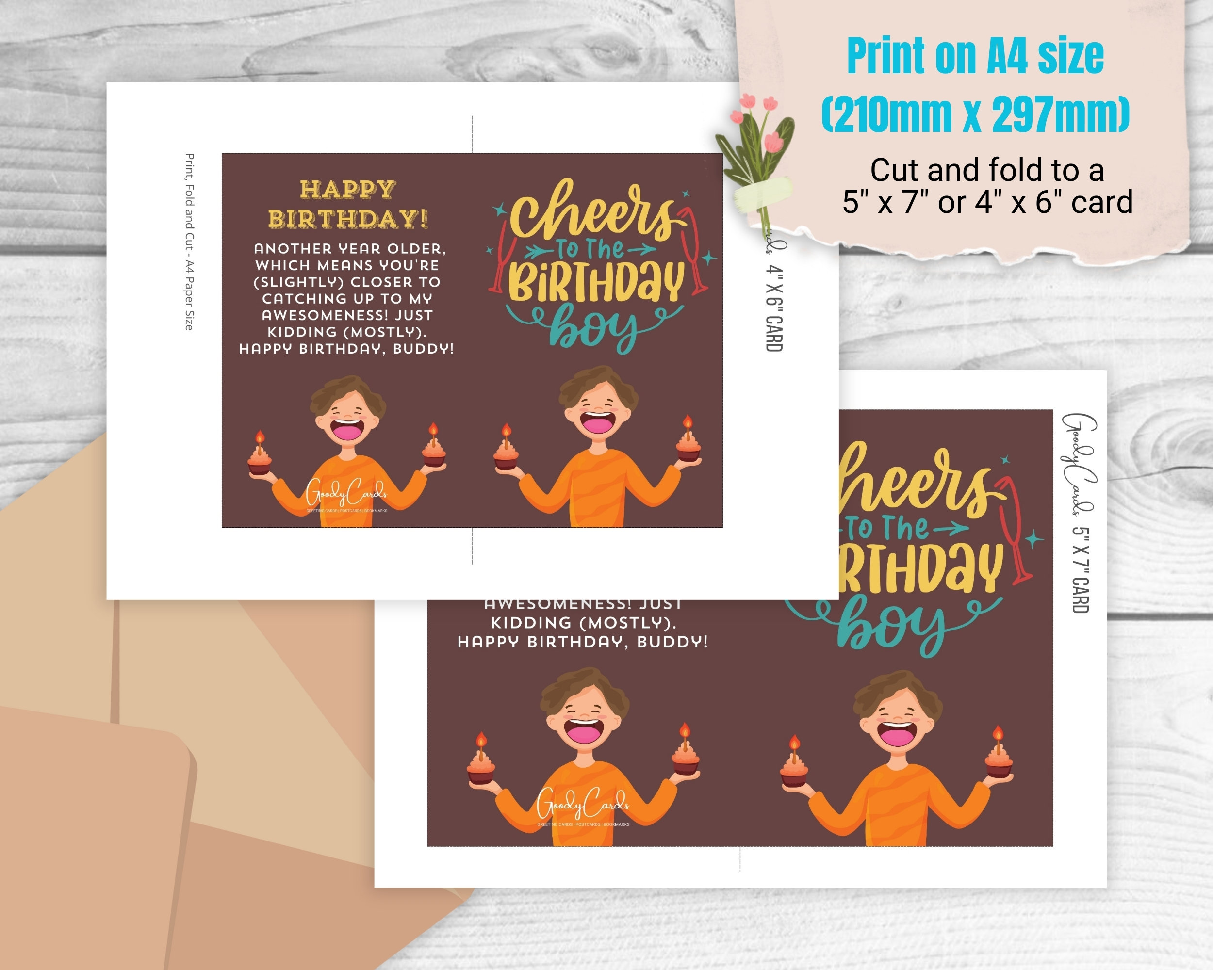 Printable Birthday Card for Boys, Bday Greeting, Son Birthday, Fun ...