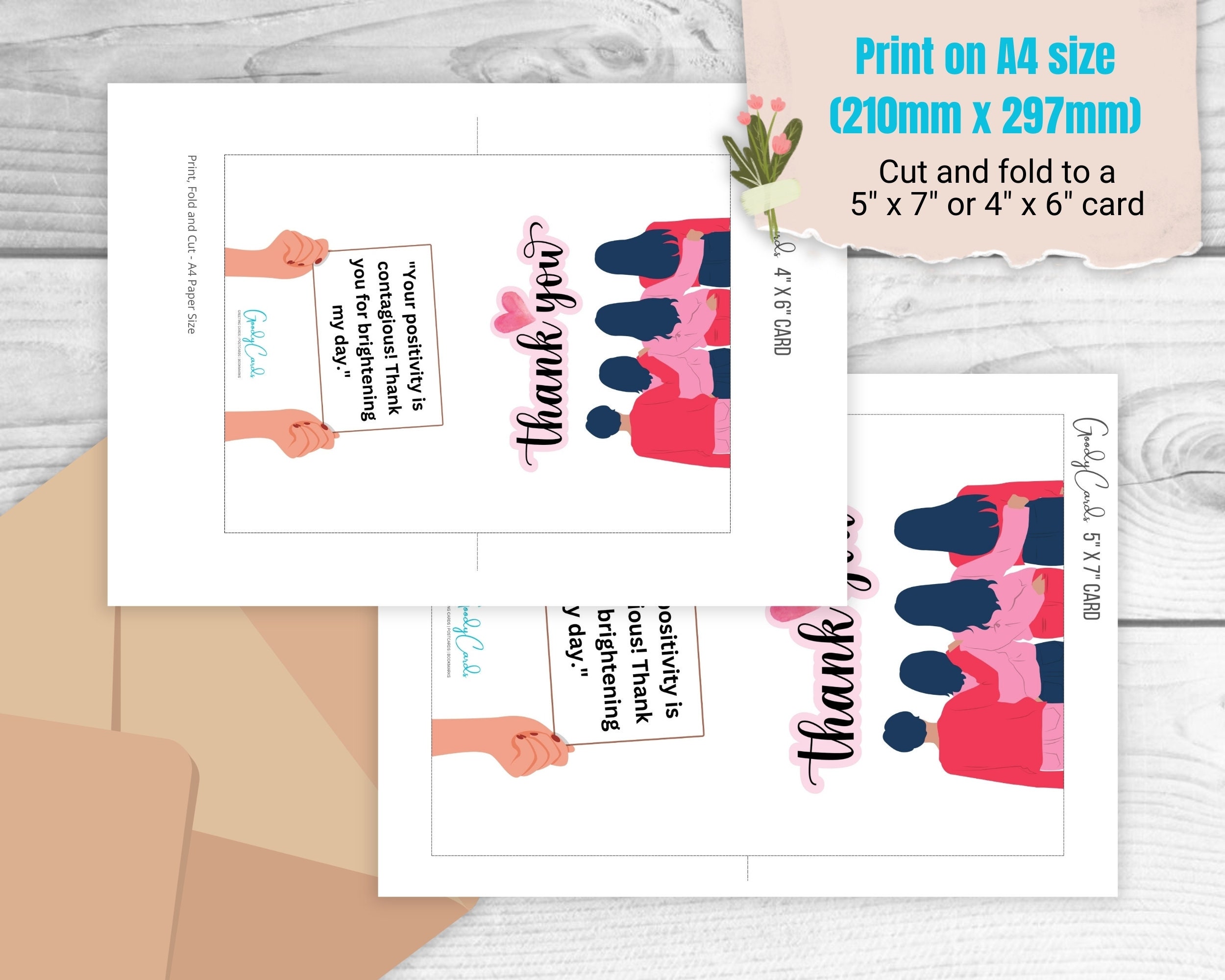 Thank You Card Printable Appreciation Card for Girls, Friends, Sisters ...