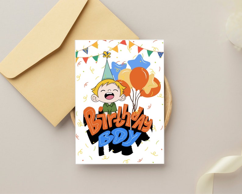 Printable Birthday Card for Boys, Bday Greeting, Son Birthday, Fun ...
