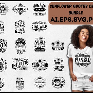 20 Sunflower Svg Bundle Flower Svg Instant Download - Etsy
