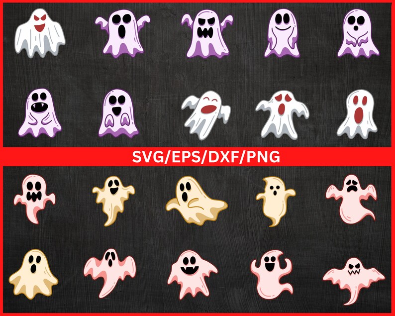 60 Ghost Clipart Spooky Svg Ghost Clip Art Halloween Shirt Svg Ghost ...