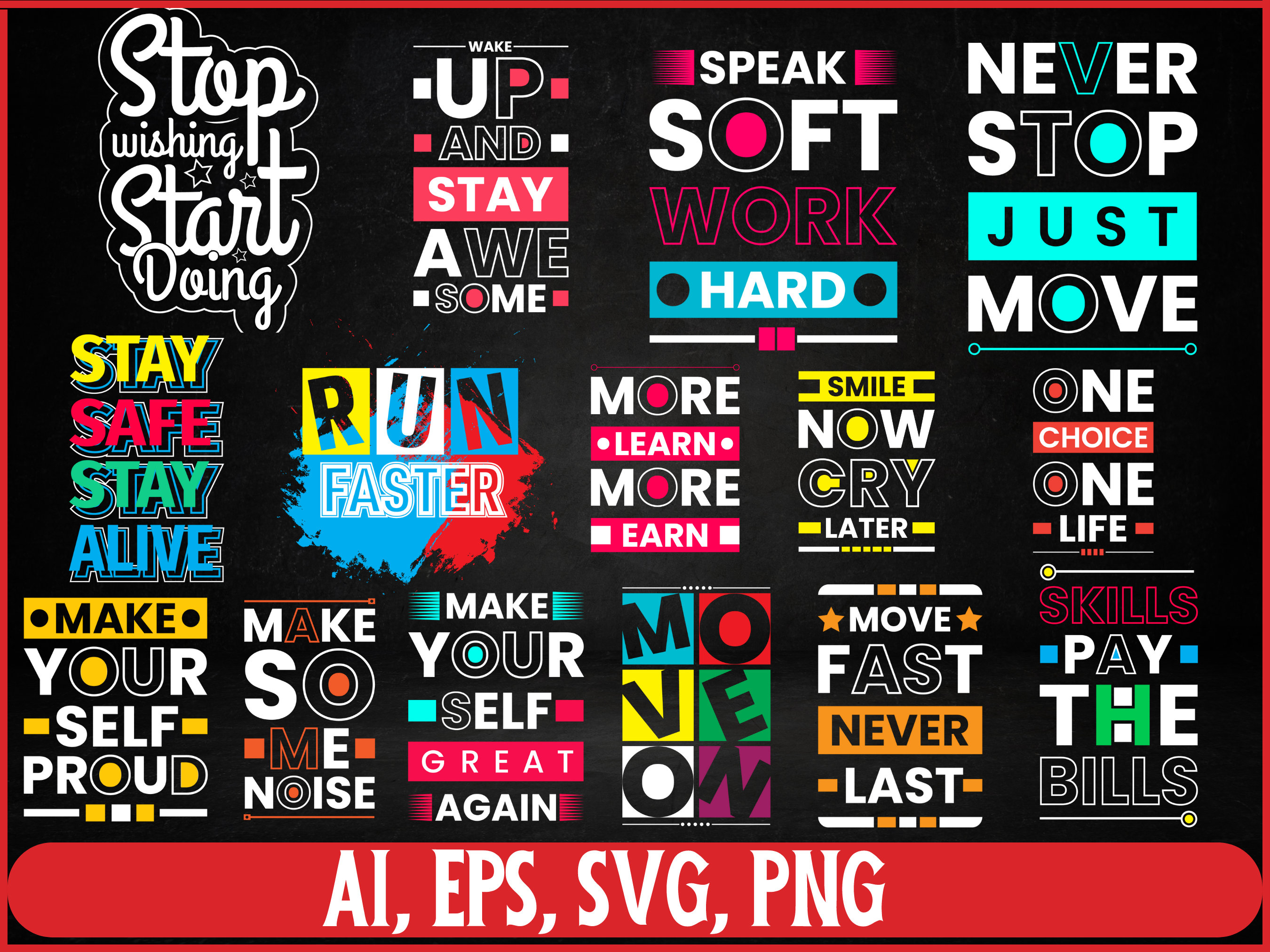 45 Positive Quotes Svg Inspirational Svg Bundle Motivational Quotes Svg ...