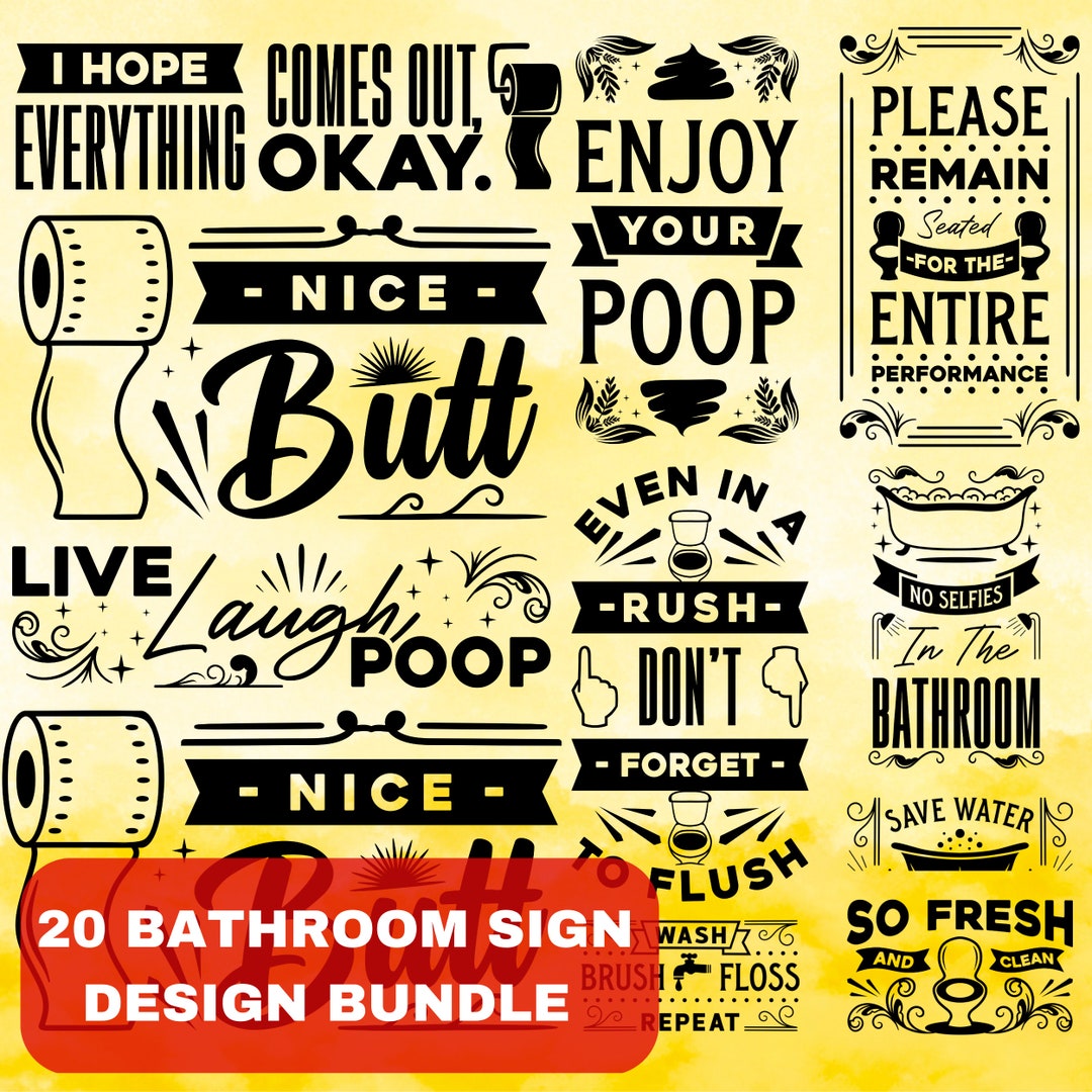 20 baño svg / diseños de vinilo / granja svg / potty dance svg / vector ...