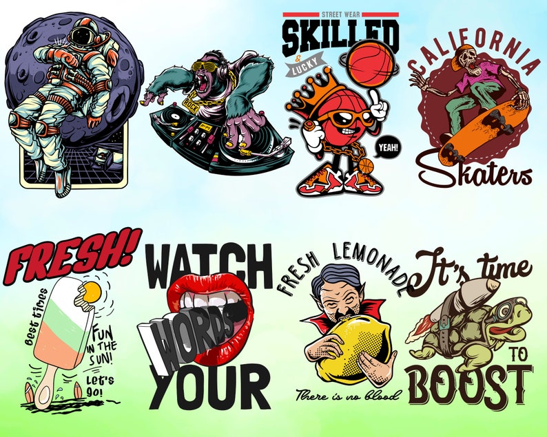 25 Pop Culture Urban Clothing Svg Bundle Urban Streetstyle Png Digital ...