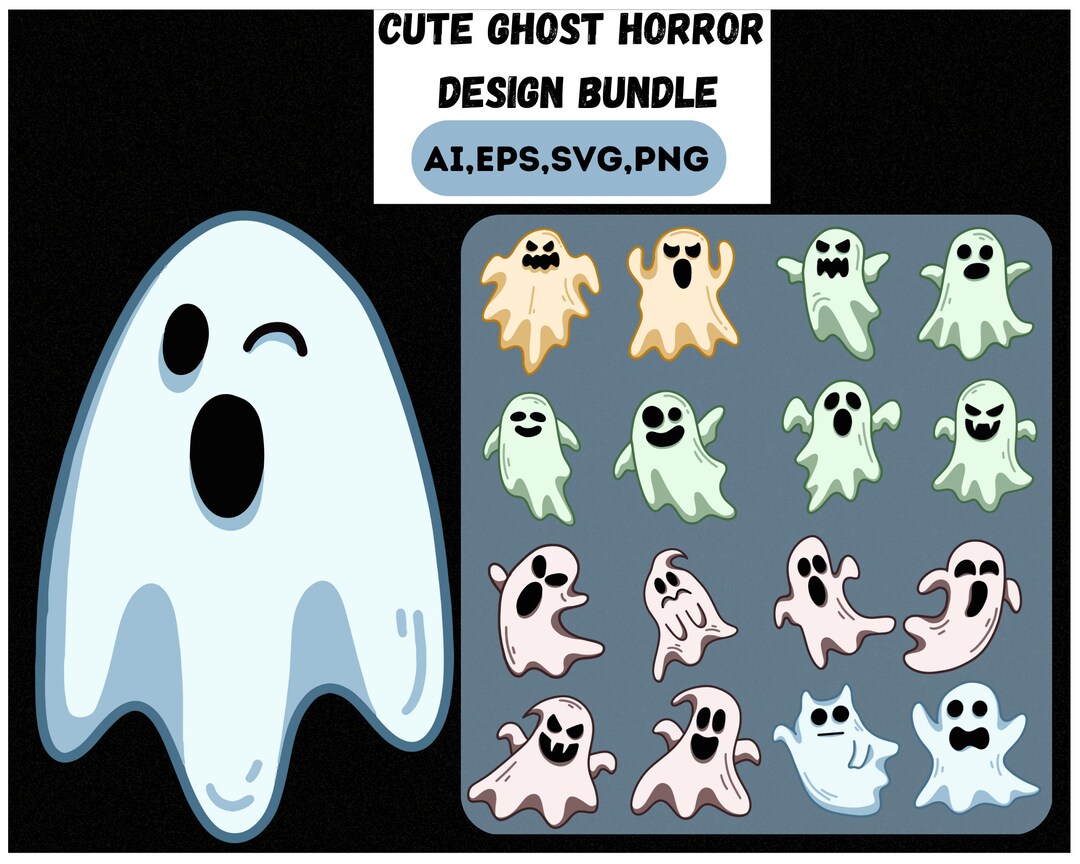 60 Ghost Clipart Spooky Svg Ghost Clip Art Halloween Shirt Svg Ghost ...
