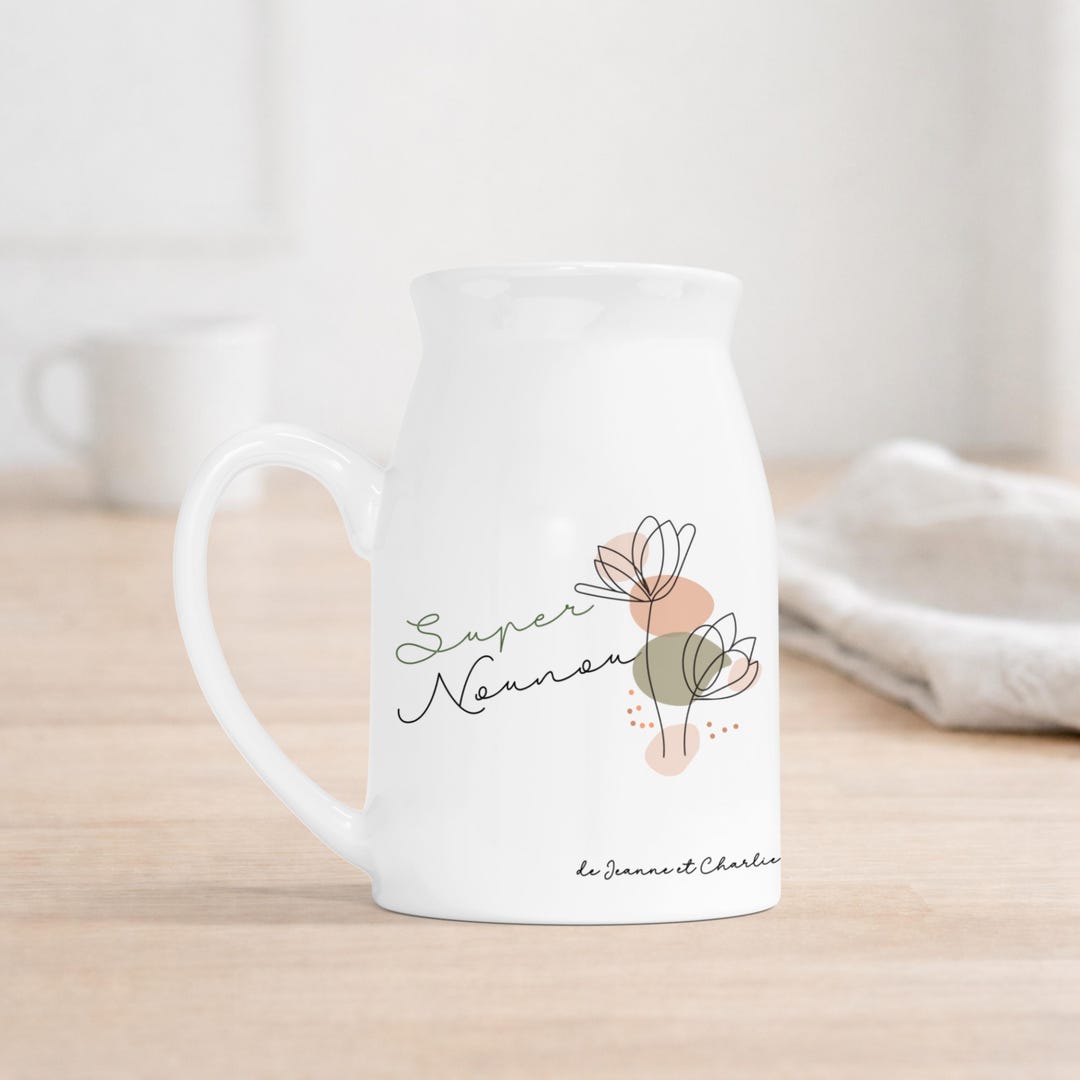 Personalized Ceramic Pitcher 450ml – Personalized Milk Jug or Small ...