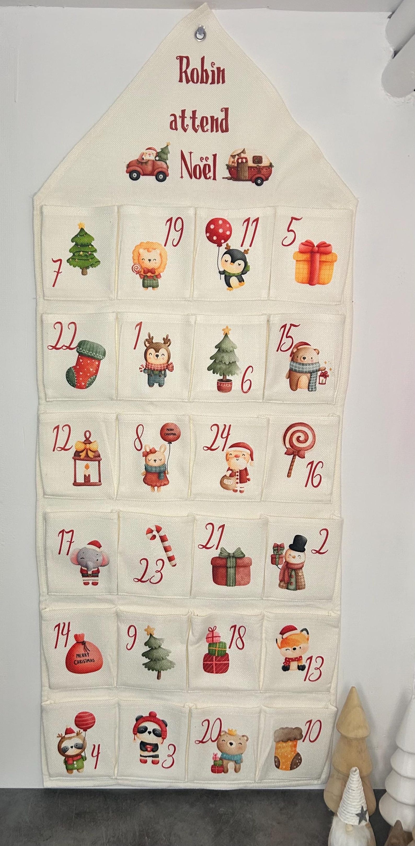 Customizable Fabric Advent Calendar – Reusable Advent Calendar - Etsy