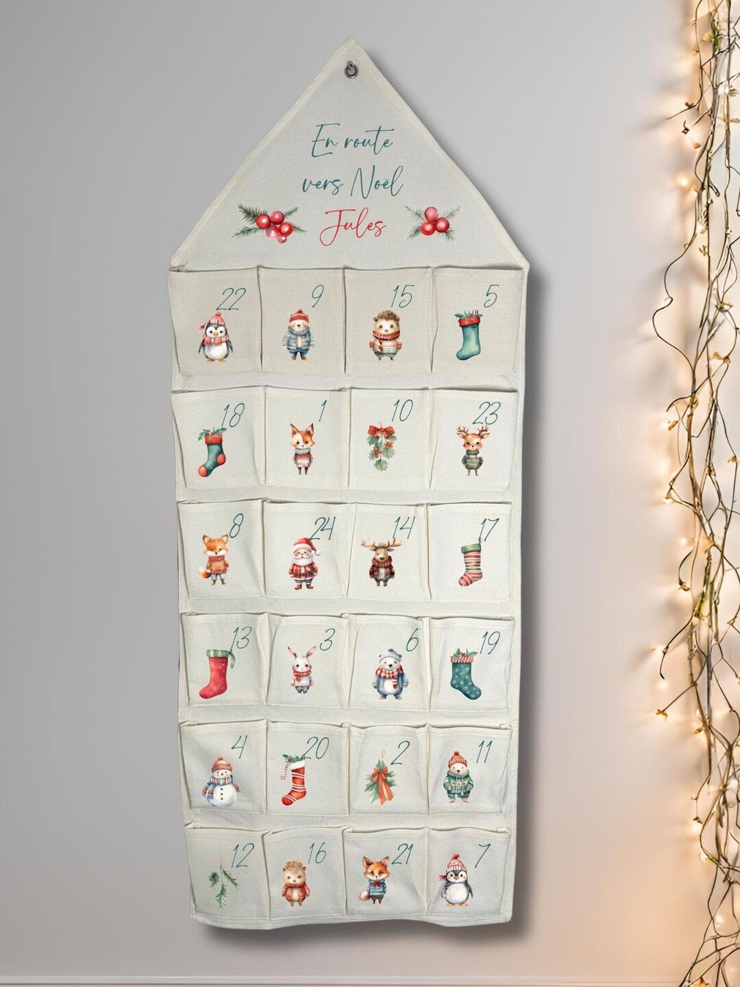 Customizable Fabric Advent Calendar Reusable Advent Calendar - Etsy
