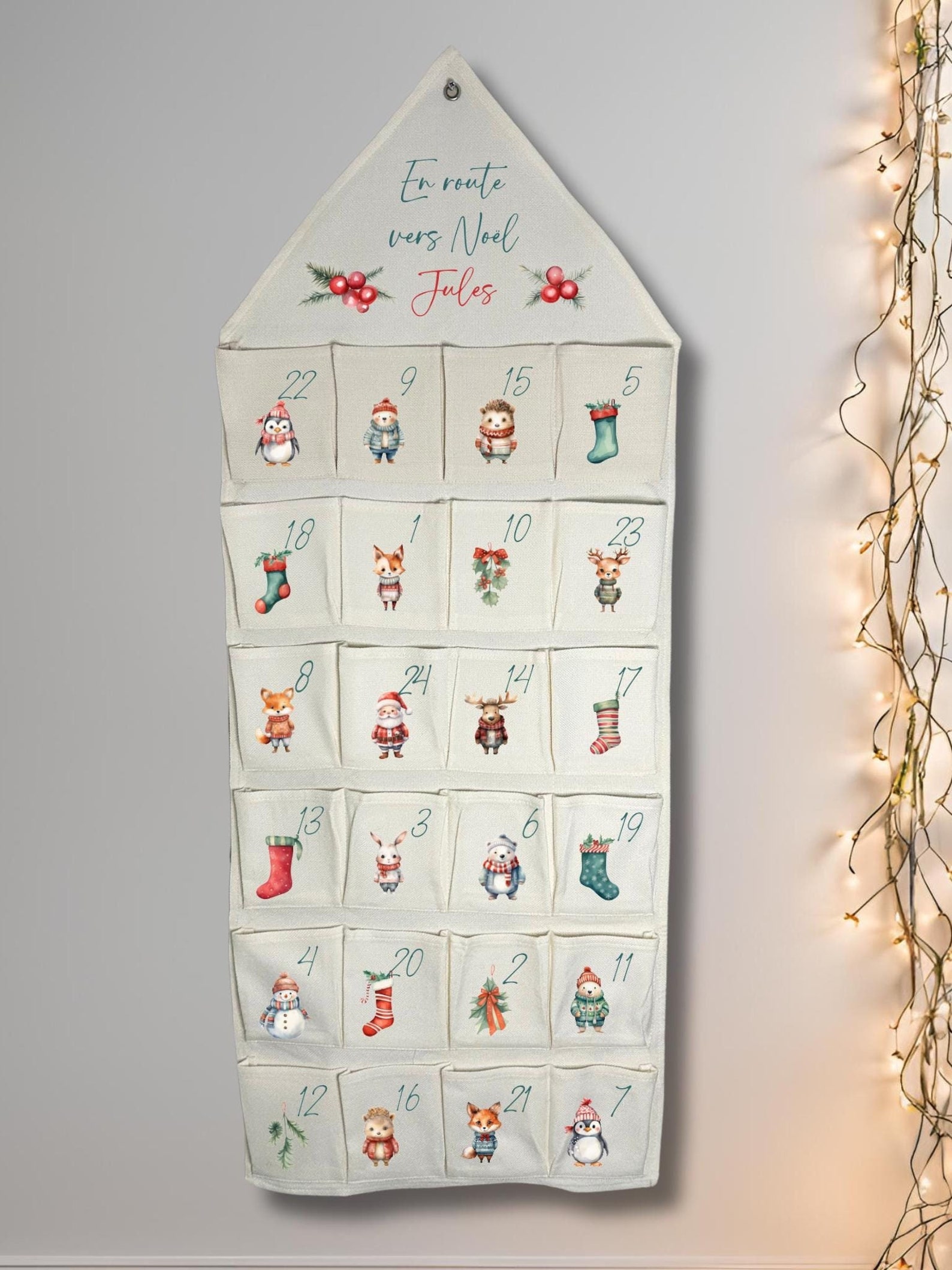 Customizable Fabric Advent Calendar – Reusable Advent Calendar - Etsy