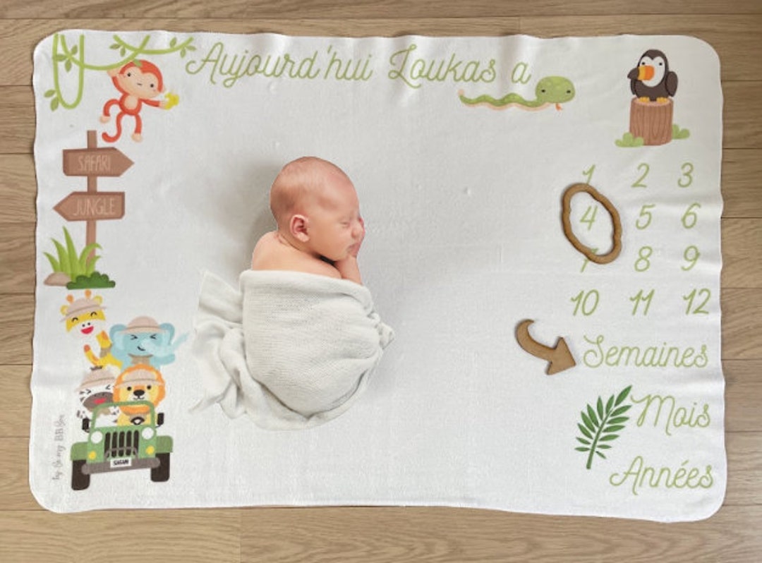 Personalized Baby Milestone Mat Personalized Birth Gift Personalized ...