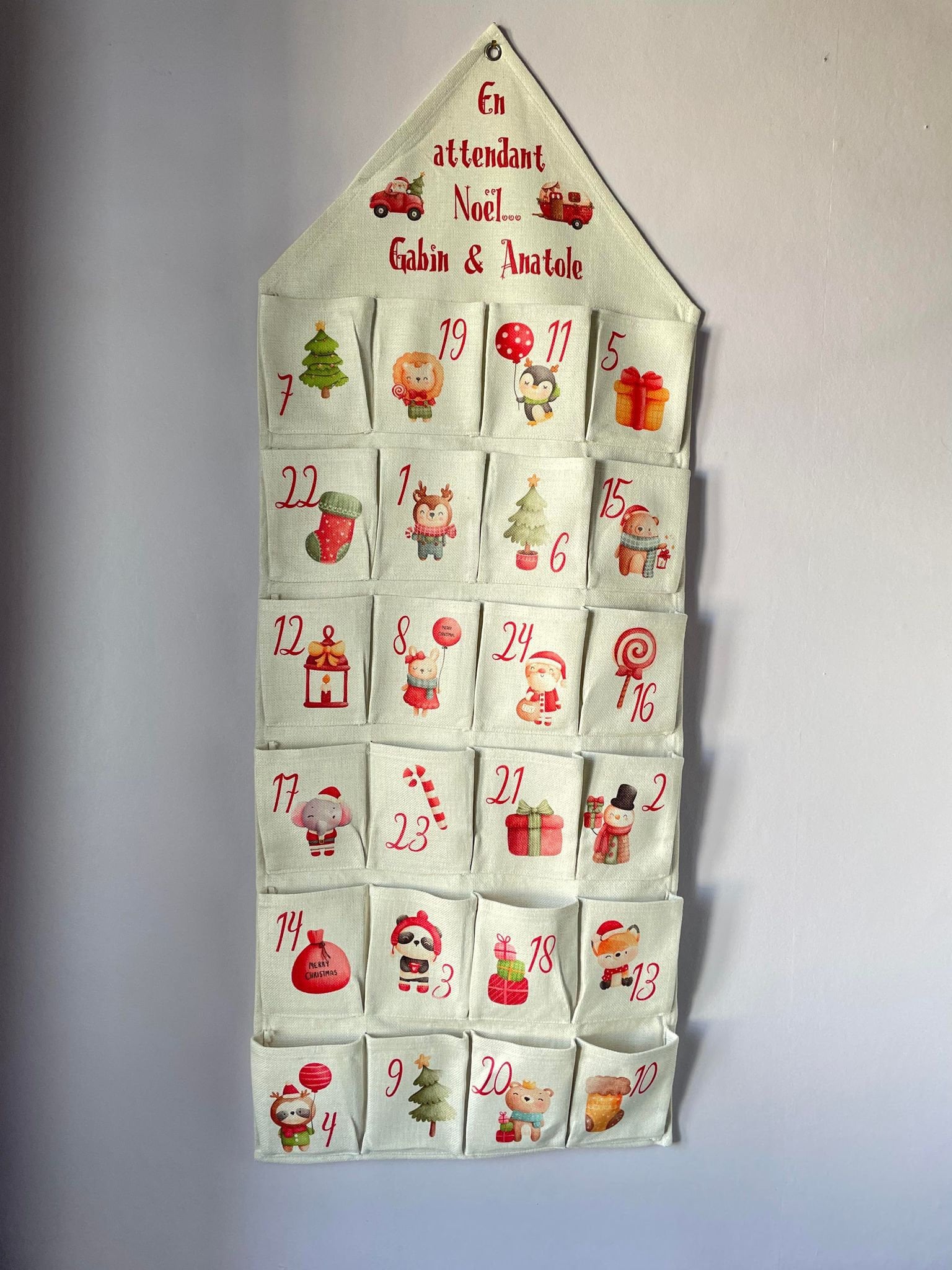 Customizable Fabric Advent Calendar – Reusable Advent Calendar - Etsy