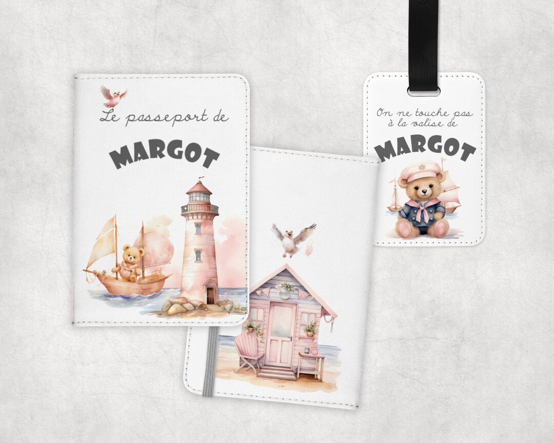 Personalized Children's Passport Holder + Matching Luggage Tag – Gift ...
