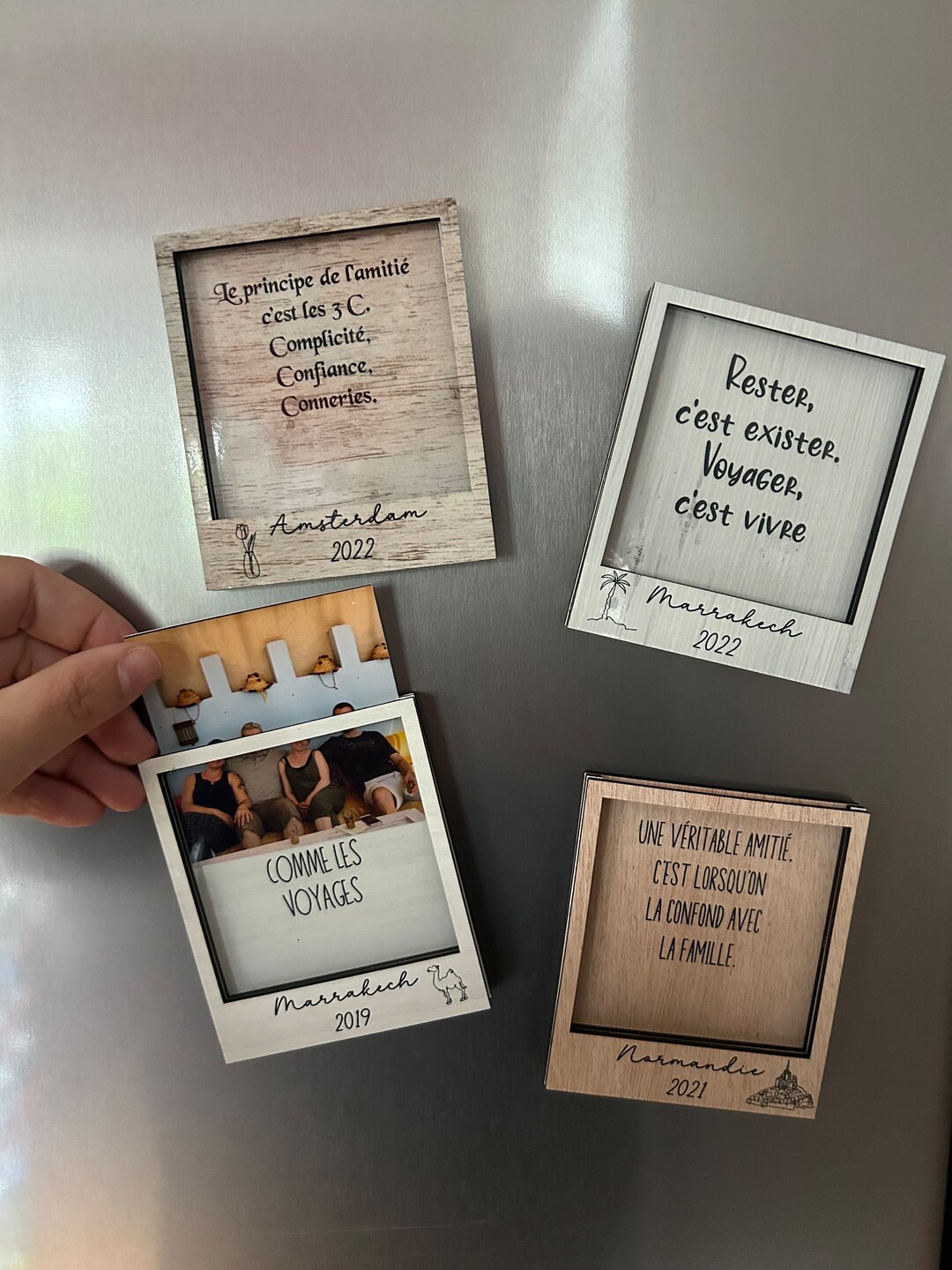 Personalized Magnetic Photo Frame, Magnetic Polaroid Photo Frame ...