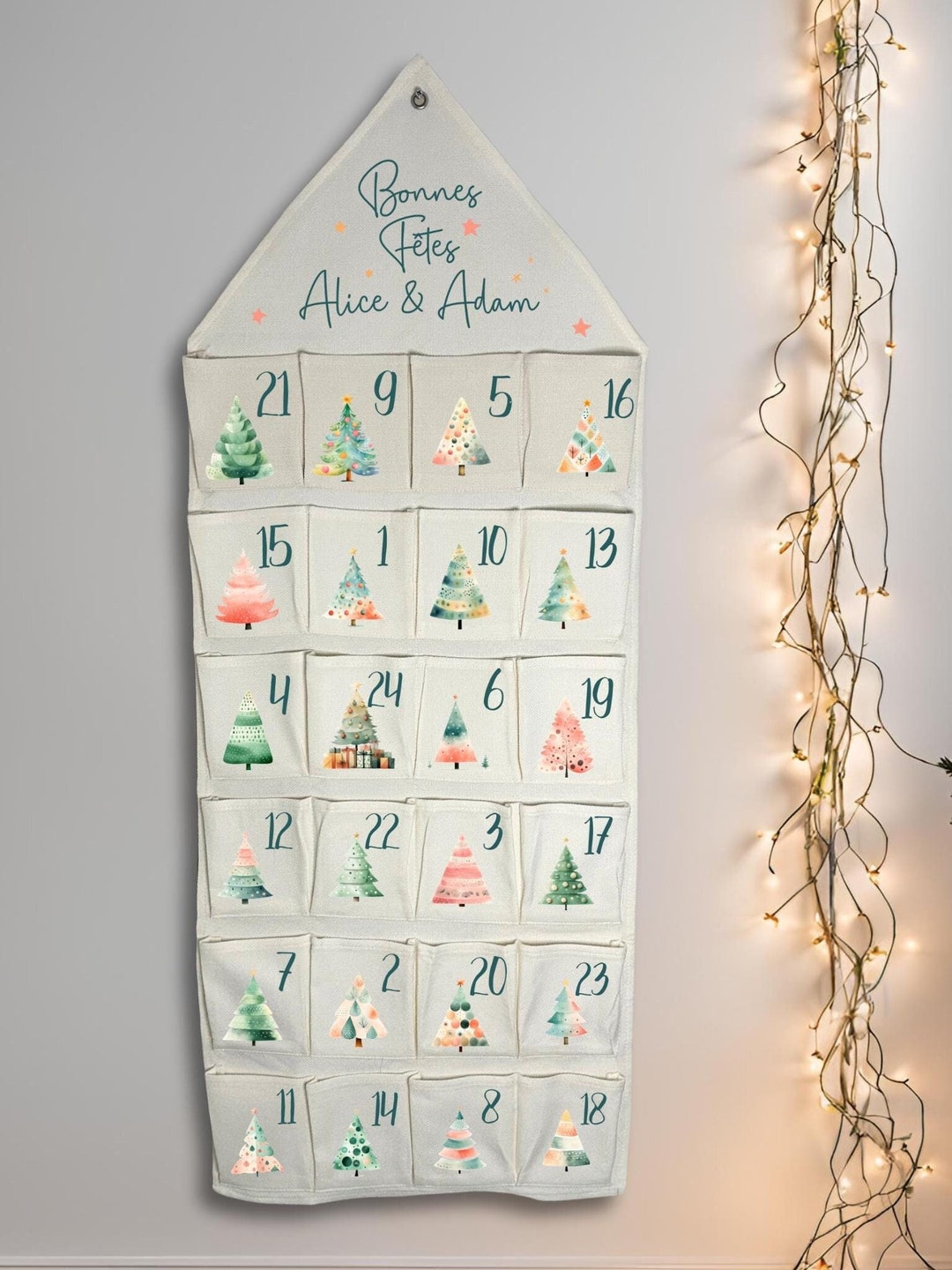 Customizable Fabric Advent Calendar Reusable Advent Calendar - Etsy