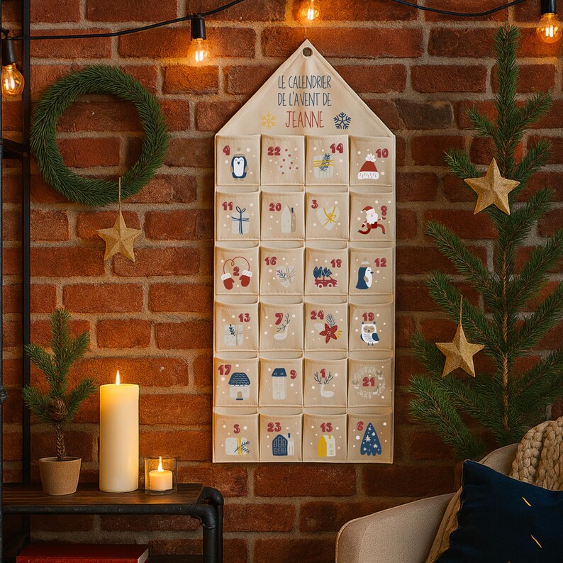 Customizable Fabric Advent Calendar – Reusable Advent Calendar - Etsy