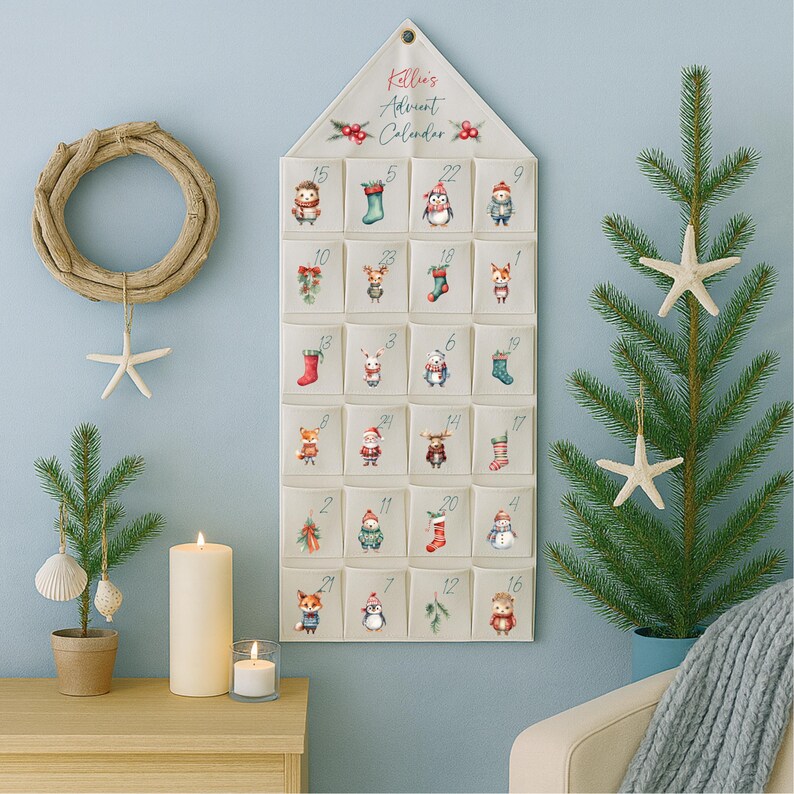 Customizable Fabric Advent Calendar – Reusable Advent Calendar - Etsy