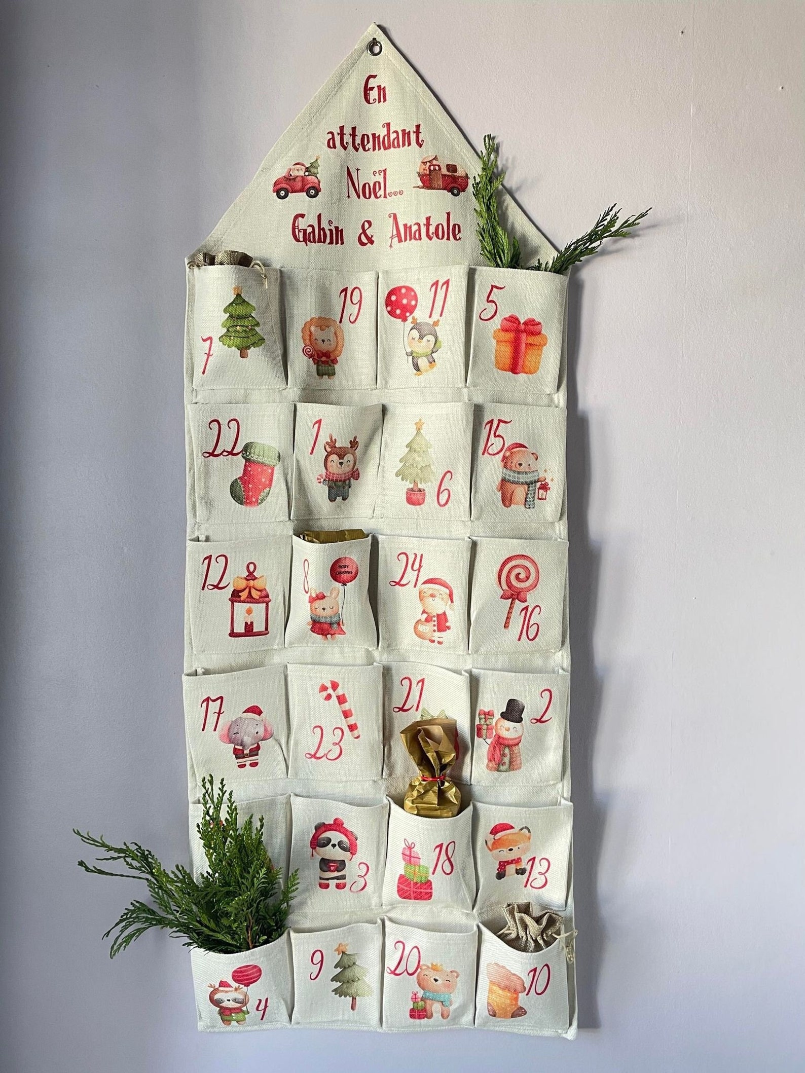 Customizable Fabric Advent Calendar – Reusable Advent Calendar - Etsy