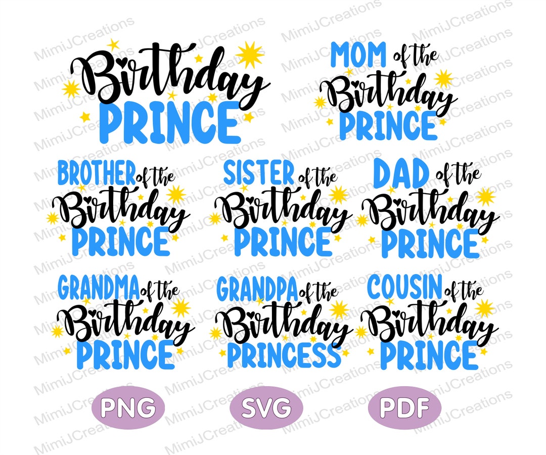 Birthday Prince Svg, Birthday Boy Svg, Birthday Prince Png Bundle ...