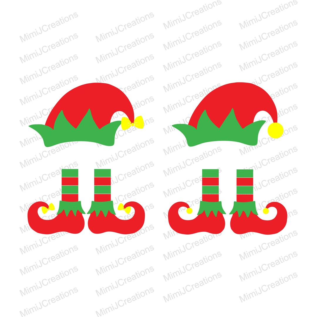 Christmas Elf SVG: Girl & Boy Elf Hat and Feet (digital Download) - Etsy