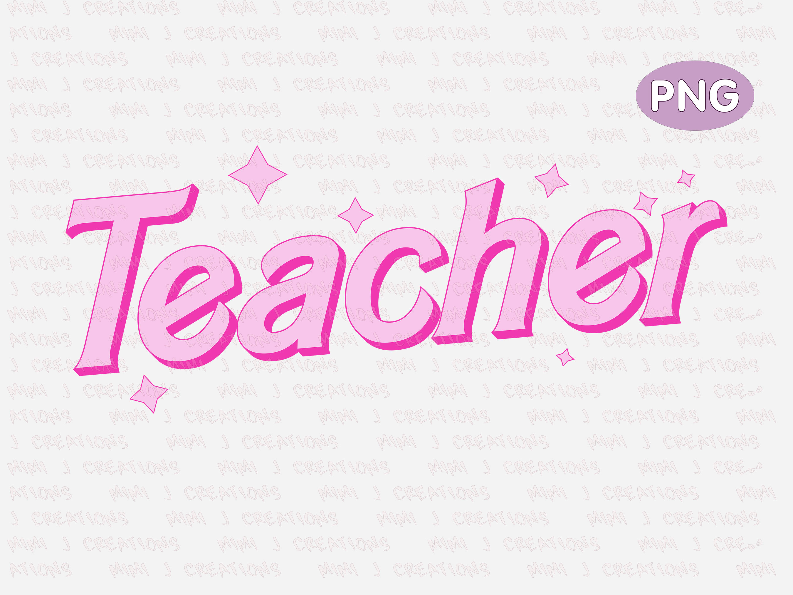 Girly Pink Teacher PNG Teacher PNG Back to School Teacher - Etsy