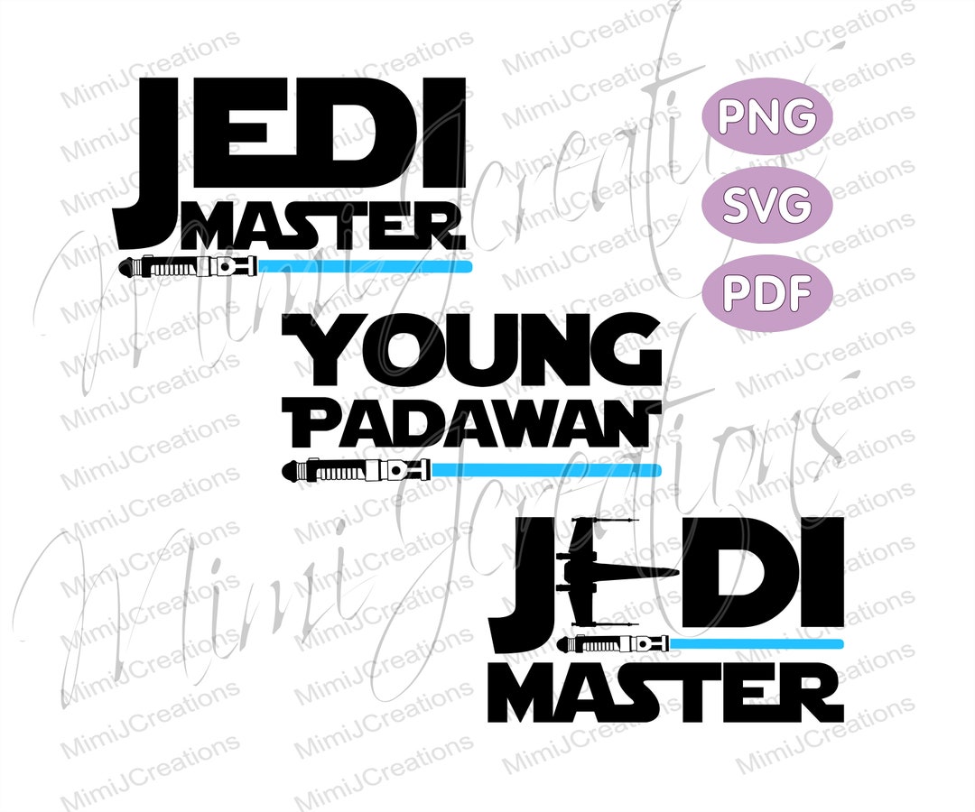 Star Wars Jedi Master SVG Bundle: Family Matching (digital Download) - Etsy