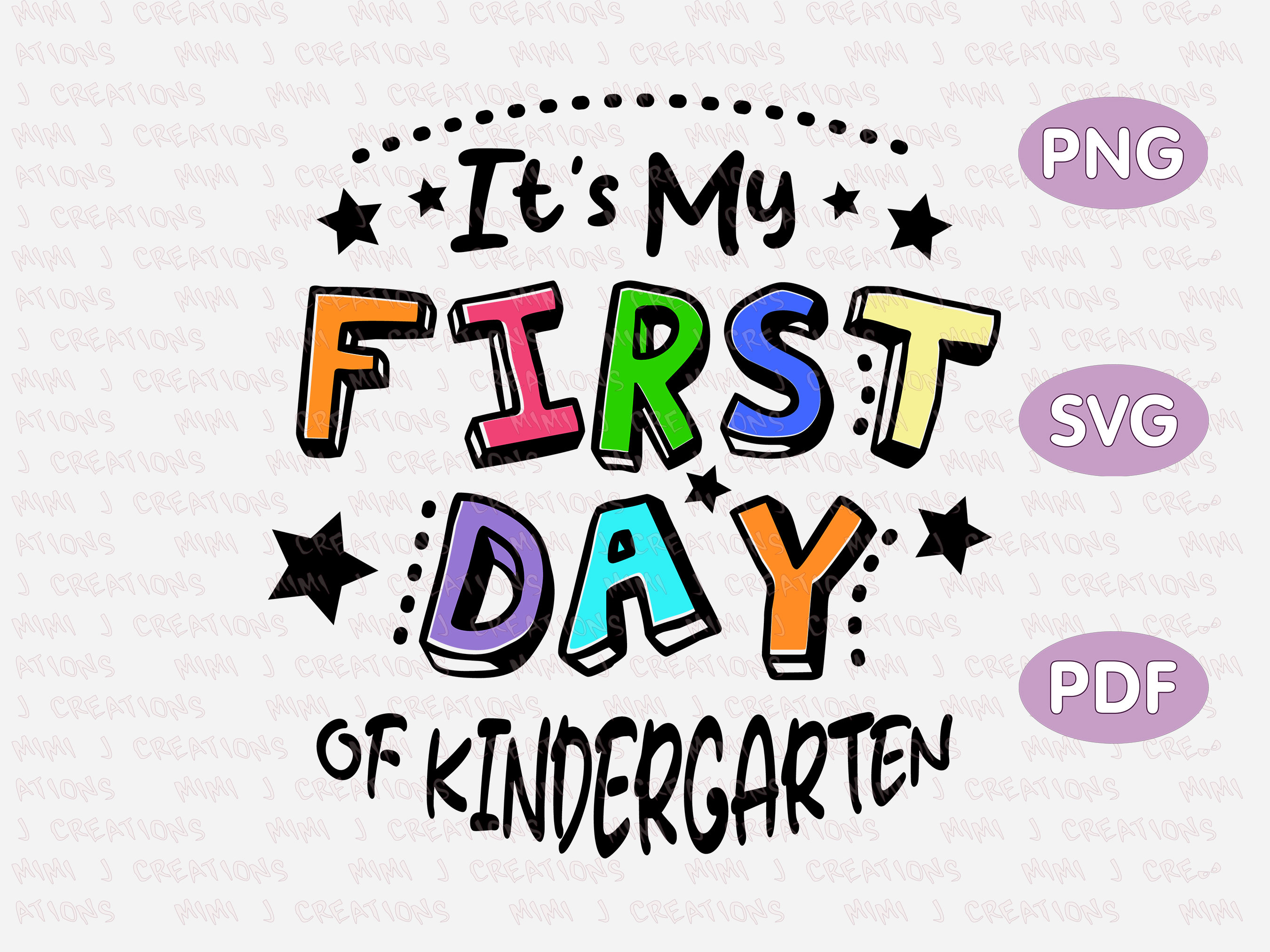 It's My First Day of Kindergarten Svg Hello Kindergarten - Etsy