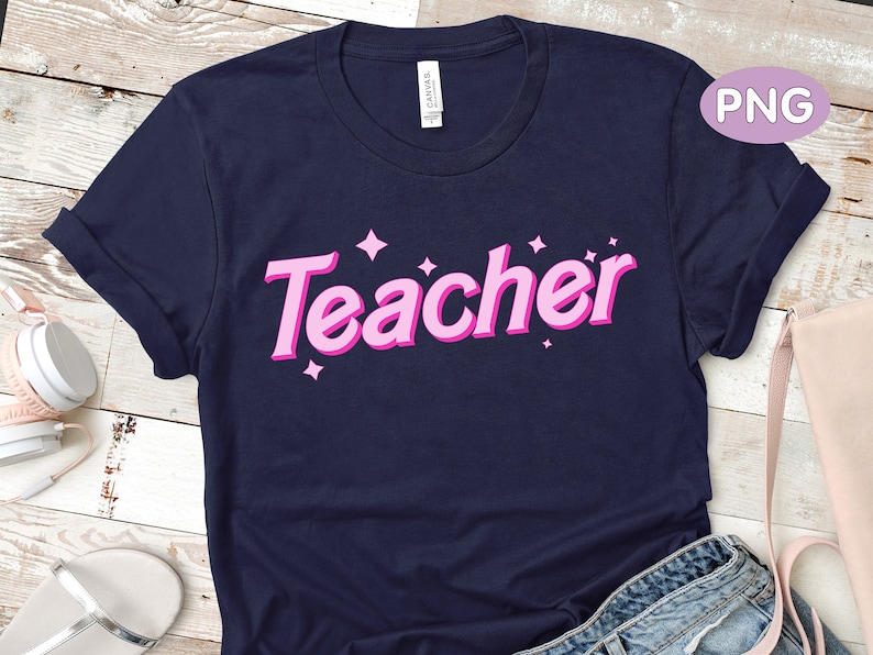Girly Pink Teacher PNG Teacher PNG Back to School Teacher - Etsy
