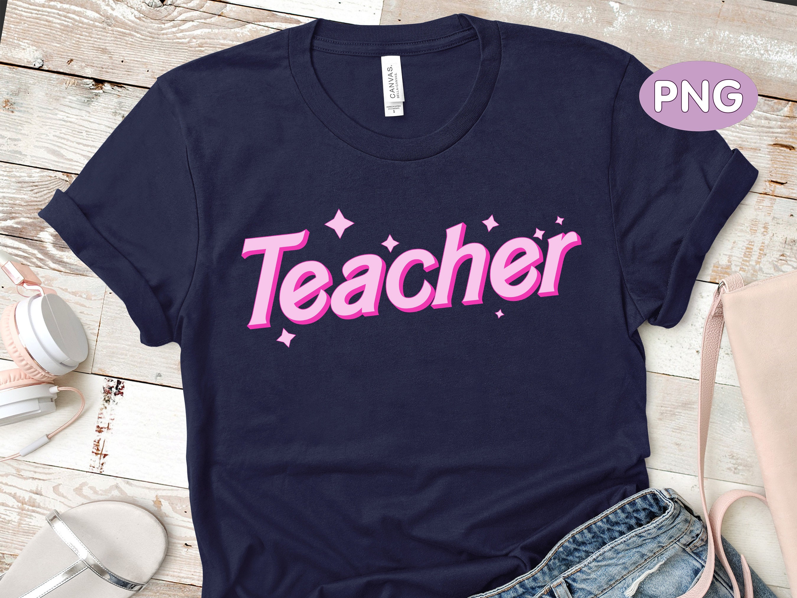 Girly Pink Teacher PNG Teacher PNG Back to School Teacher - Etsy