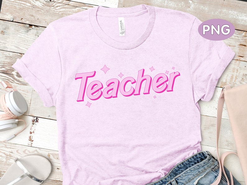 Girly Pink Teacher PNG Teacher PNG Back to School Teacher - Etsy