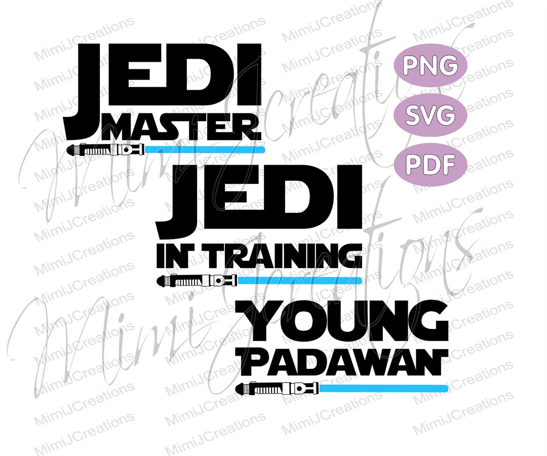 Star Wars Family SVG Bundle: Jedi Master, Padawan (digital Download) - Etsy