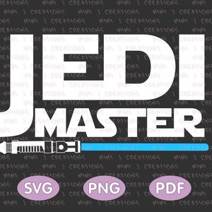 Jedi Master PNG, Instant Download, Jedi Master Svg Cutting File, Star ...