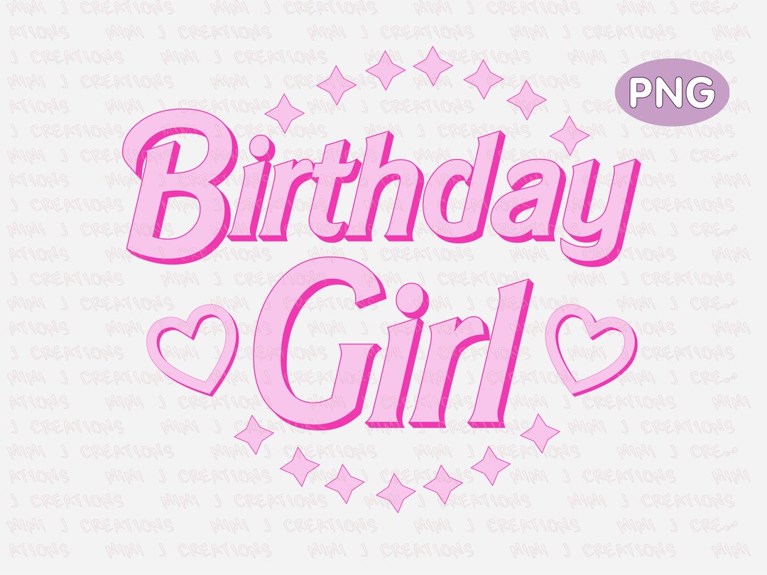 Pink Birthday Girl Png, Birthday Girl Pink Png, Birthday Party Shirts ...