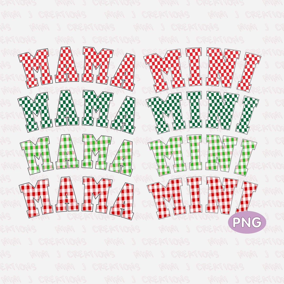 Checkered Retro Mama, Retro Checkered Mama Png Bundle, Mama Bundle Png ...