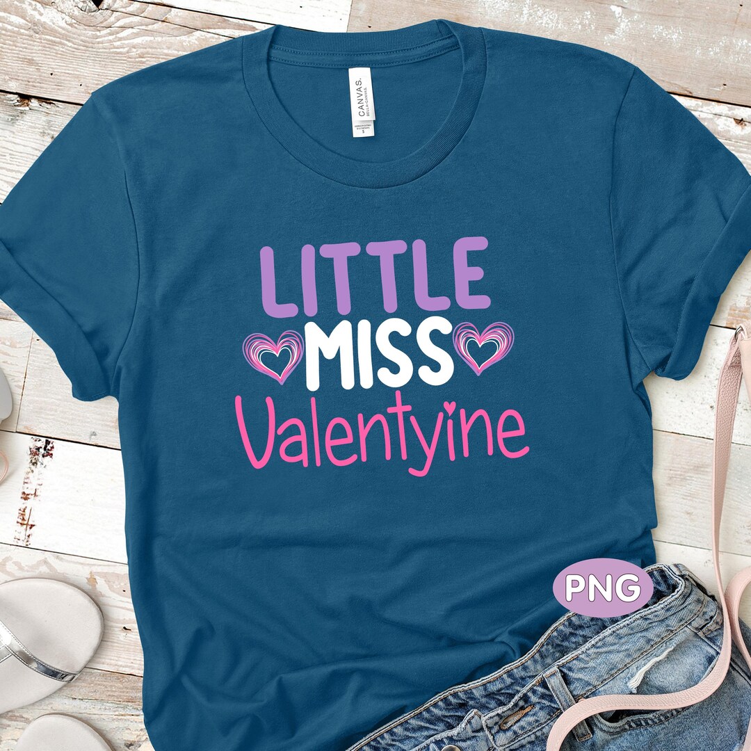 Little Miss Valentine PNG SVG: Girl's Valentine's Day Clipart (digital ...