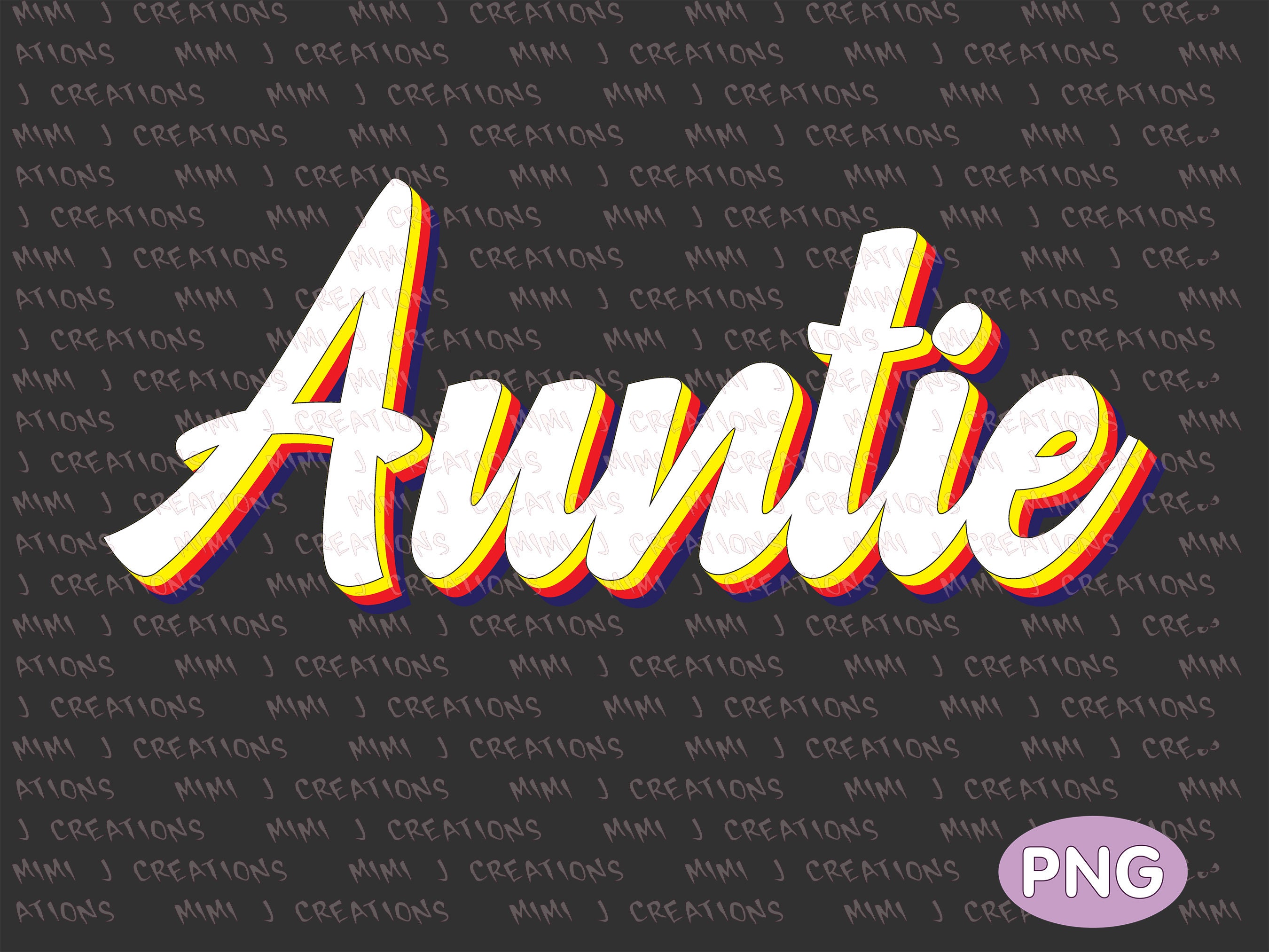 Auntie Png Auntie Retro PNG Auntie Sublimation Design Retro - Etsy