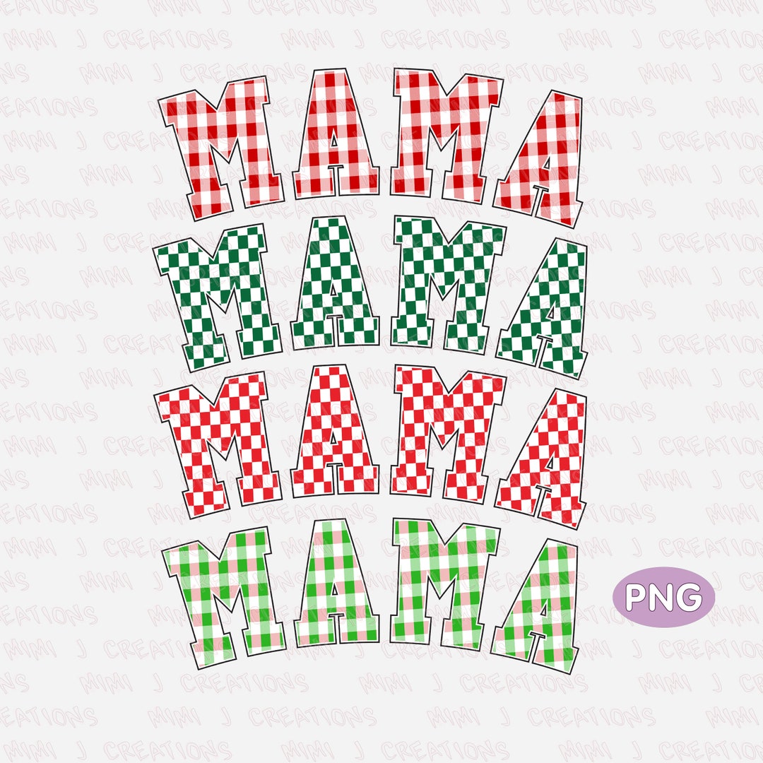 Checkered Mama Png Bundle, Mama Png, Mom Life Shirts, Checkered Bundle ...
