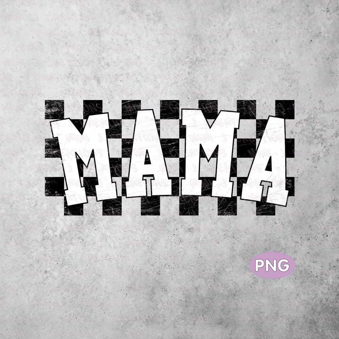 Checkered Mama PNG, Retro Checkered Mama PNG Sublimation, Distressed ...