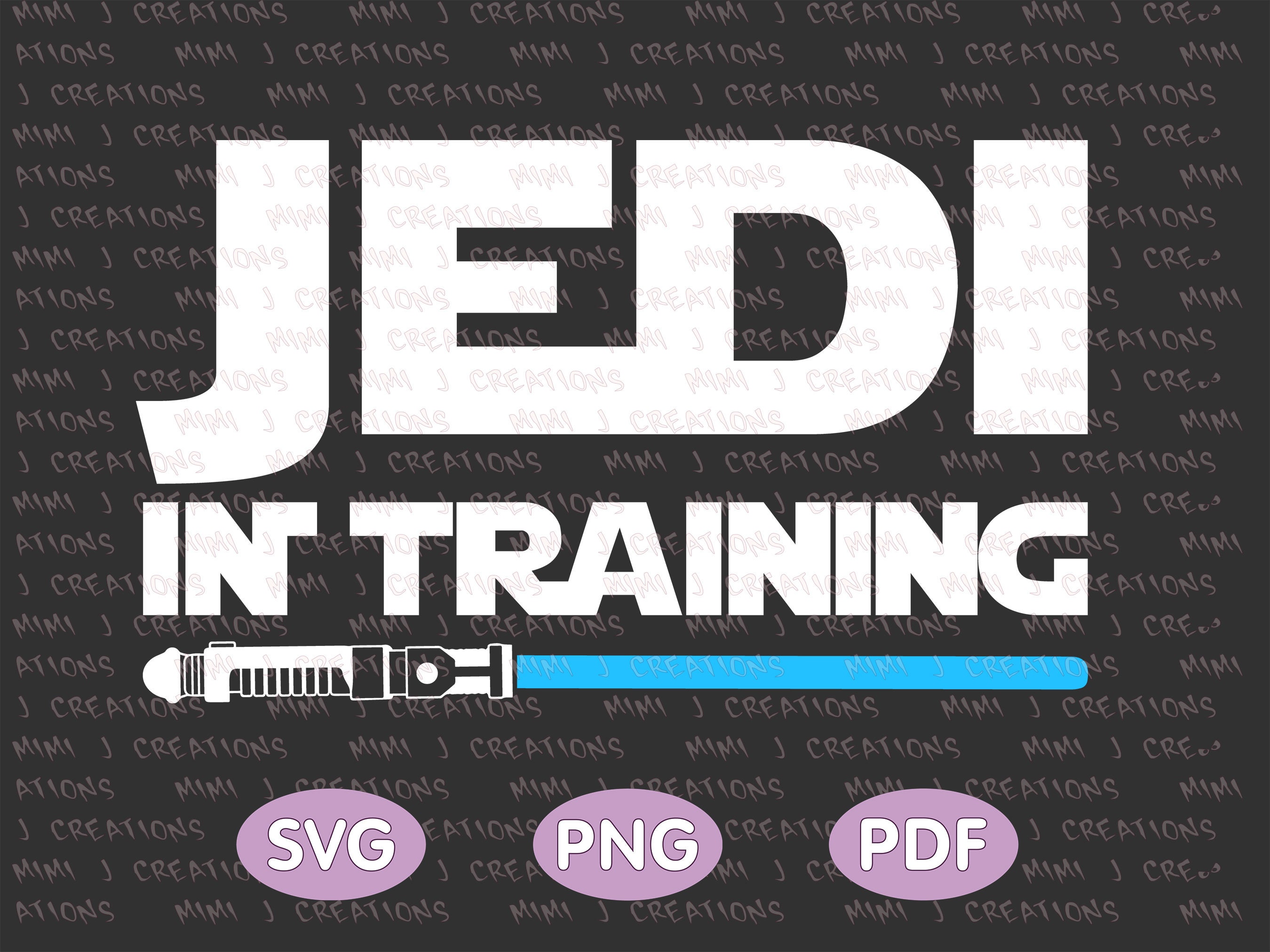 Jedi in Training SVG PNG PDF - Star Wars Clipart (digital Download) - Etsy